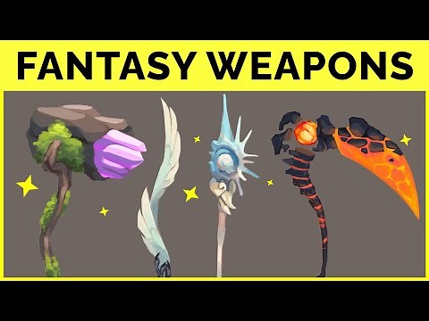 🔴 How to Draw FANTASY WEAPONS!
