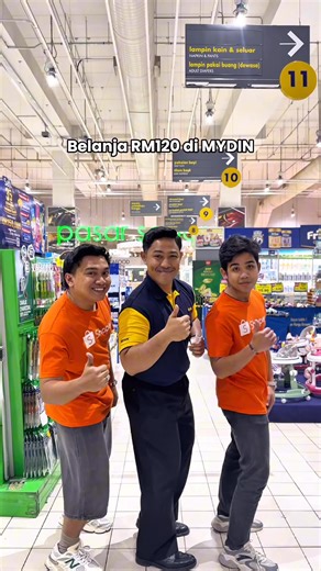 Eh tetibe admin2 Shopee ada kat MYDIN! Sebab bila korang berbelanja RM120 ke atas di mana mana cawangan MYDIN, korang boleh dapat Kod Baucar Shopee kat resit korang tau! Jangan buang pulak resit tu, sebab korang boleh tebus baucar bernilai RM16 tu di MYDIN Official Store di Shopee. Sebelum ni min bagi RM12 je tau, sekarang boss approve bagi RM16😱 *tertakluk terma & syarat #ShopeexMYDIN #ShopeeMY #ShopeeLagiMurah | Shopee