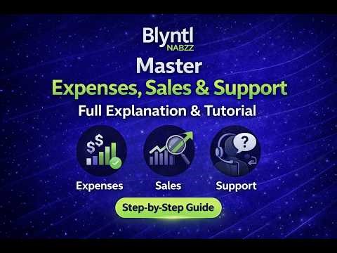 Master Expenses, Sales & Support | Full Tutorial (Blyntl NABZZ)