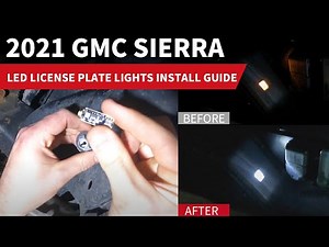 2021 GMC Sierra LED License Plate Light Upgrade | Lasfit T10 194 168 bulb Installation & Review