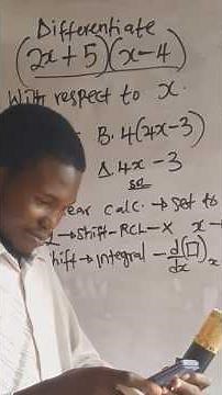 Differentiation using calculator method #maths #calculator #calculus #differentiation