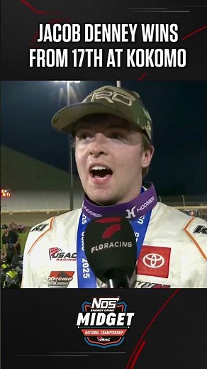 😳 From the "Way Back" Machine, Jacob Denney wins Indiana Midget Week finale from 17th 🏁 #usac