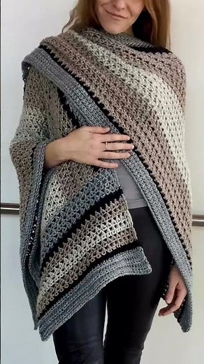 Striking Striped Ruana