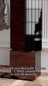 This 165-inch MicroLED TV from C SEED unfolds in only 45 seconds #luxurytv #hometheater #cseed