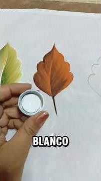 #4/100 Como Pintar Hojas diferentes | Hojita color Caramelo