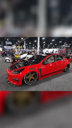 Classic Rust Meets Red Hot Tesla #shorts