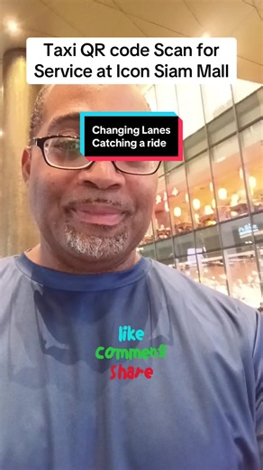 Taxi QR code Scan service for public transport from the mall.#fyp #taxiservicebangkok #publictransportation #iconsiam_bangkok #callacab