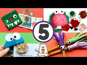 5 Cute Monster Crafts for Kids - Fun Halloween Monster DIY Ideas to make - Red Ted Art