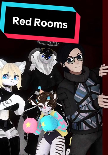 Always a better experience with friends. Go explore the Red Rooms by Kodai in VRChat! Thank you @ThatGuyUltra @KoiKitten @jujubei the okapi and Kodai himself! #vrchat #furry #furrytiktok #furrycommunity #furryfandom