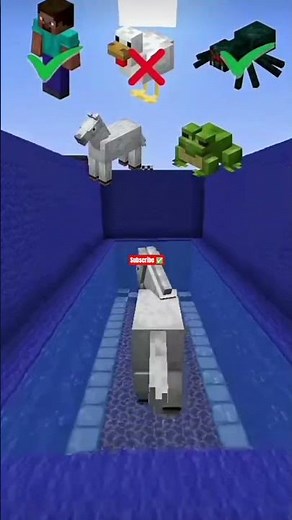 Magma Block vs. Mobs: The Water Test You WON'T Believe!😱🙀 #shorts #viral