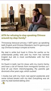 24K views · 14 reactions | ⚡ AITA for refusing to stop speaking Chinese  around my step-family? | Reddit's Aita Zone | Facebook