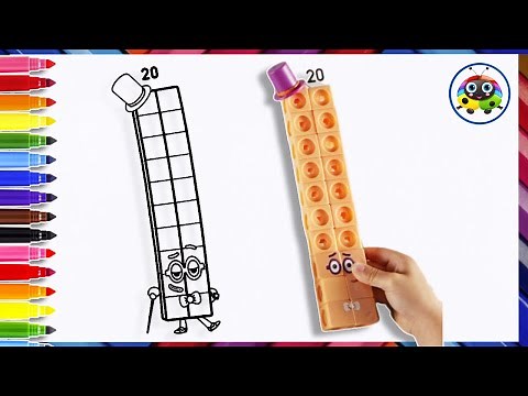 How To Draw NUMBERBLOCKS 19 & 20 | Drawing & Coloring Tutorial For Kids | Art Start