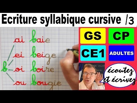 Ecriture syllabique cursive CP : Syllabes de double voyelles # 3