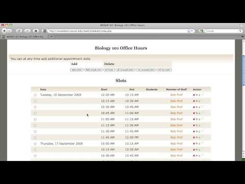 How to use Moodle's Scheduler for Office Hours Sign-up