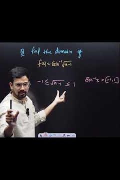 Domain of sin inverse root x - 1 | 12th maths