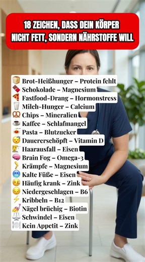 Heißhunger heißt: Dein Körper schreit 🚨 #gesundheitstipps #aufklärung #gesundheit