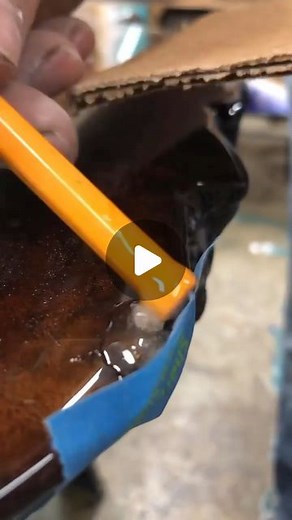 Epoxy Resin 💎 Tutorials 💎 Tips | How to repair epoxy resin table 🤩 by @woodworksbyjared 😍Got this table repaired, wetsanded, buffed, and shipped out!🥸 whatcha think?!? - -... | Instagram