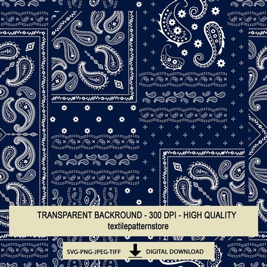 Paisley Pattern, Bandana SVG, Seamless Vector, PNG Download, Boho Style, Western Art, Sublimation Design - Etsy New Zealand