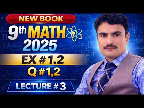 9th Class Math||New syllabus|| Exercise # 1.2|| Question # 1,2 ‪@SirAsgharOfficial‬