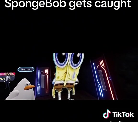 SpongeBob Caught in Funny VR Game | Rooftop Shenanigans!