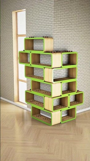 Modular Shelf Design Concept. DIY-friendly, Made From Plywood Layers