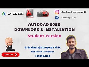 How to download & install AUTOCAD 2022 | Windows 7, 10 & 11 #AutoCAD #free #student #lastestversion
