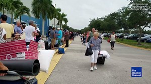 It didn't take much time for the line to get this long | The Weather Channel