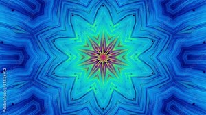 Abstract loop motion, Kaleidoscopic video background. Colorful symmetric patterns. Hypnotic motion. symmetrical fractal design looped animation, Dynamic ethnic abstract texture. 4K. UHD