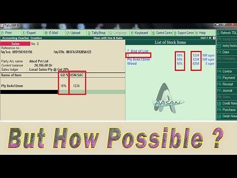Display Item with HSNCode & GSTRate in invoice Entry and Stock Summary | Latest Tally Release