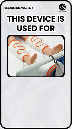 Nursing Students Can you identify this life-saving device? 🎯 What is this device used for? These leg sleeves inflate deflate rhythmically to improve venous circulation in bedridden patients. A. Pneumatic compression stockings to prevent DVT B. Varicose vein C. Hypothermia D. Cellulites ➡️ Helps prevent blood clots in immobile patients ➡️ Commonly seen in ICU, postop, and high-risk cases ✅ Correct Answer: A Prevention of DVT Perfect for NORCET | NCLEX | MNS | RRB | State Exams Keep learning with