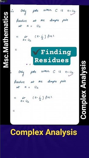 How to find residue of f(z) #complexanalysis #engineeringmathematics #mathematics #maths