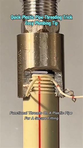 Quick Plastic Pipe Threading Trick | Easy Plumbing Tip