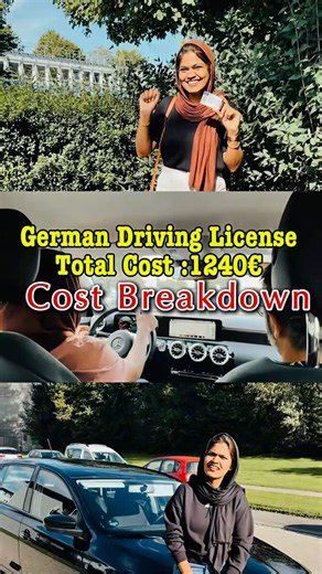 Mallu From Germany 🌍 on Instagram: "1240€👉 🇩🇪Driving License 🚗 Klasse B👉 Cost Breakdown Detailed step by step procedure uploaded in youtube! 🫶🏻🥳 Check Bio or DM for video link 🔗 #führerschein #klasseb #drivinglicense #germanydrivinglicense #autobahn"