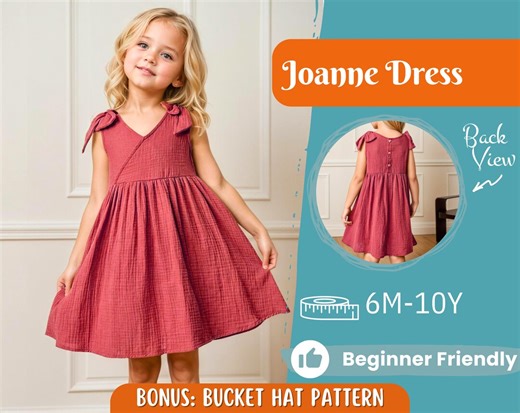 Dress Sewing Pattern for Kids, Dress Pattern, Kids Pattern, Summer Dress Pattern, Beginner Pattern, Sewing Pattern Toddlers, Baby Pattern - Etsy