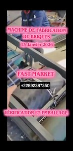 8.6K views · 68 reactions | MACHINE DE FABRICATION DE BRIQUES COMMANDÉ PAR UN CLIENT EN COURS D'EMBALLAGE CONTACTER NOUS POUR VOTRE COMMANDE. | Fast Market | Facebook