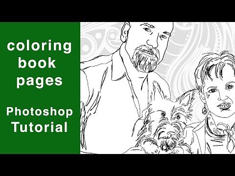 Photoshop Tutorial Coloring Book Pages / Tracing in PS
