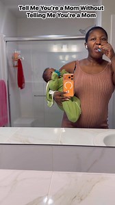 Washing my teeth with one hand while carrying Zayd with the other because he would NOT stop crying. Multitasking on expert mode, powered by love, patience, and zero personal space #triplets #tripletmom #newborn #newmom #fypシ | Nneamaka Ileche