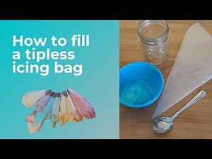 How to fill a tipless piping bag with icing or frosting | Easy NO MESS method