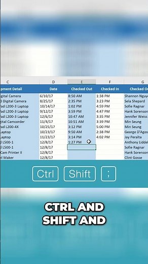 Excel Shortcut: Add Current Date & Time Instantly! #excel #microsoftexcel #exceltips