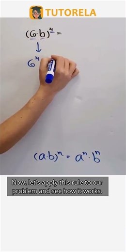 Simplifying (6b)^4 Using Power of a Product Rule #Math #ExponentsRules #PowerOfAProduct