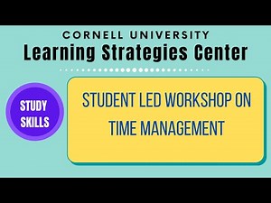 Study skills - A Student led Workshop on Time Management