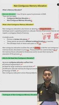 Non Contiguous Memory Allocation in Operating System #memorymanagement #operating_system #btech
