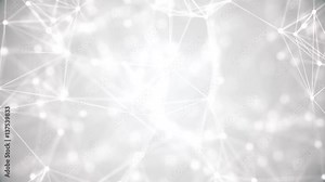 Abstract composition of complex molecular structures with slow moving of connections 4K. Stock Video