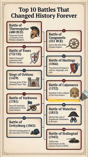 Top 10 Battles That Changed History Forever