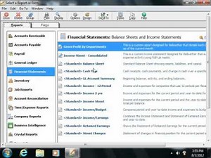 Sage 50 Tutorial Previewing and Printing Preset Reports Sage Training Lesson 14.6
