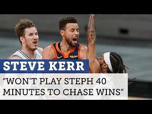 Steve Kerr won't play Warriors' Steph Curry '40 minutes to chase wins' | NBC Sports Bay Area