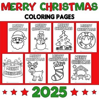 Merry Christmas Colouring Pages | Christmas Coloring Packet Printable