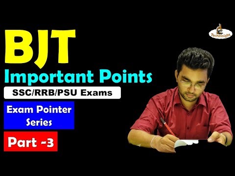 Bipolar Junction Transistor | BJT | Part 3 | Exam Pointer Series | SSC JE/RRB JE/ Other JE Exams