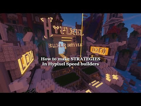 Hypixel Speed Builders - How to make GOOD STRATS!!!