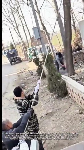 "Tree Cutting Gone Wrong! 🌳 How to Safely Fell Trees Near Walls & Structures"